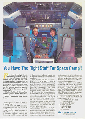 1986 Eastern Airlines US Space Camp Academy NASA vintage Print Ad ...
