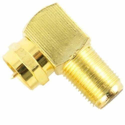 1PCS 90° Right Angle Gold Plated F RG6 RG59 Coaxial Coax Connector ...