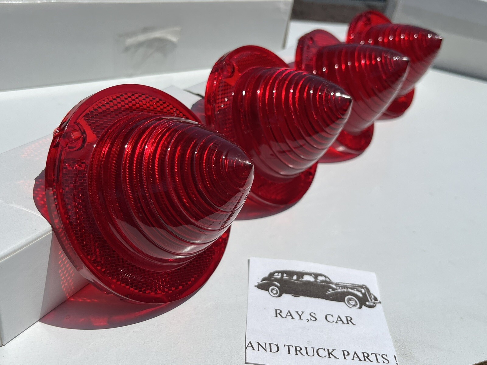 60 61 CHEVROLET REPLACEMENT RED TAIL LIGHT LENS SET BEL AIR BISCAYNE ...