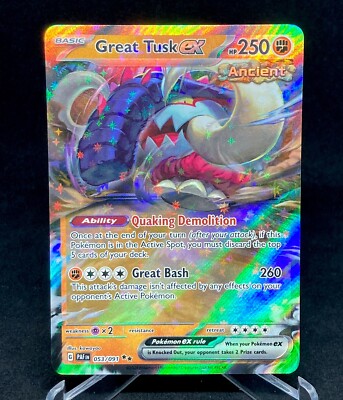Great Tusk ex 053/091 Scarlet & Violet Paldean Fates Pokemon Card NM | eBay