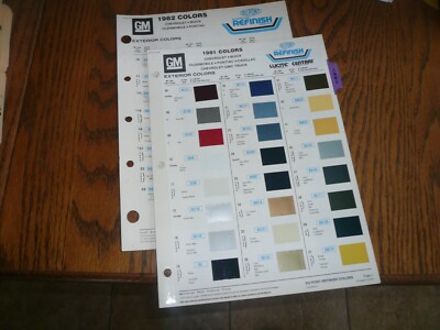 1981 1982 GM Dupont Color Chip Paint Sample - Chevy Buick Pont Cad Olds ...