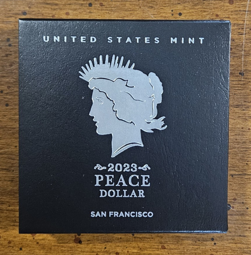 2023 Peace Silver Dollar (San Francisco) 23XL, COA from US Mint, Free ...