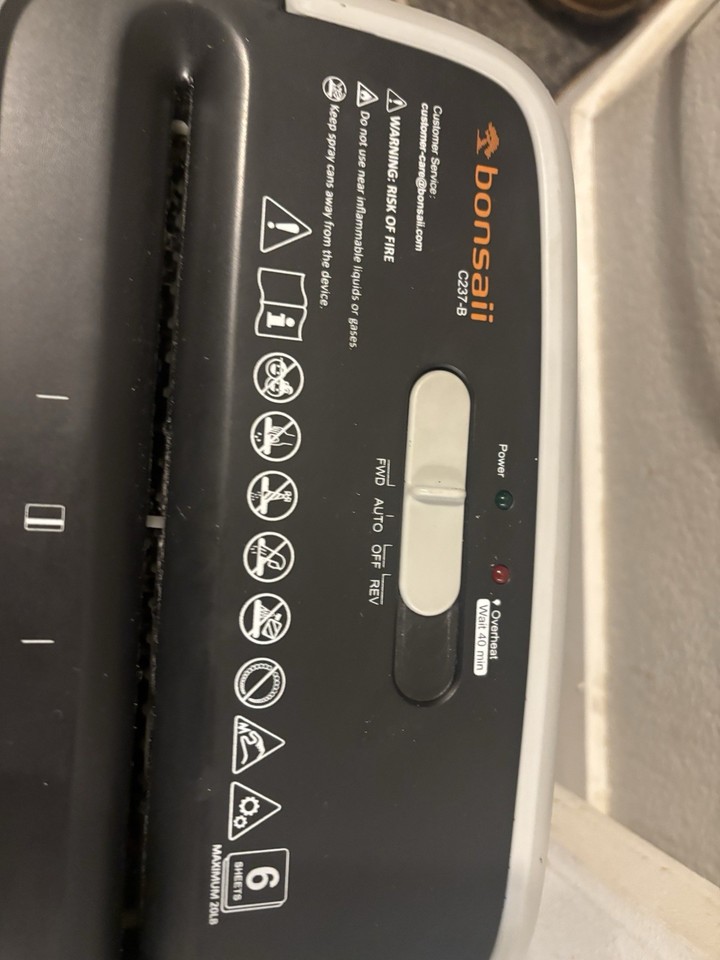 Bonsaii Paper Shredder Home/Office 8Sheet StripCut CD & Credit Card ...