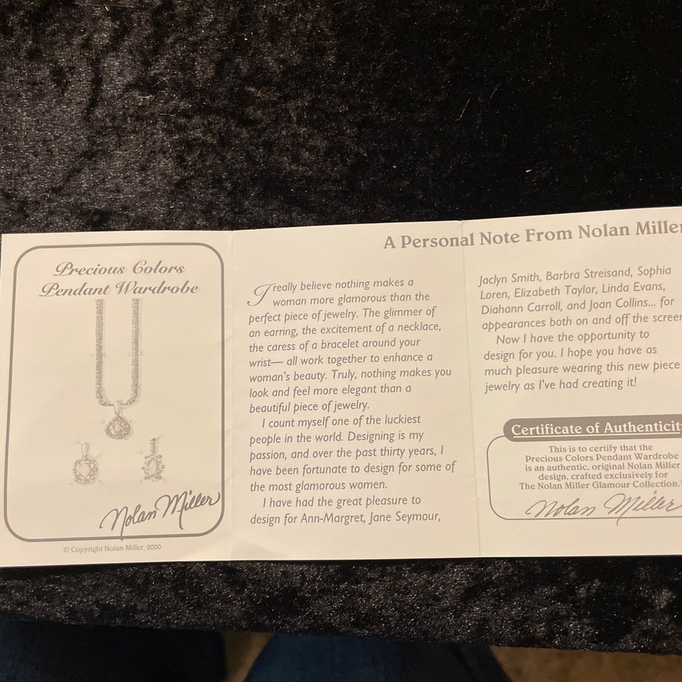 Nolan Miller Glamour Collection Interchangeable Pendants Chain Necklace ...