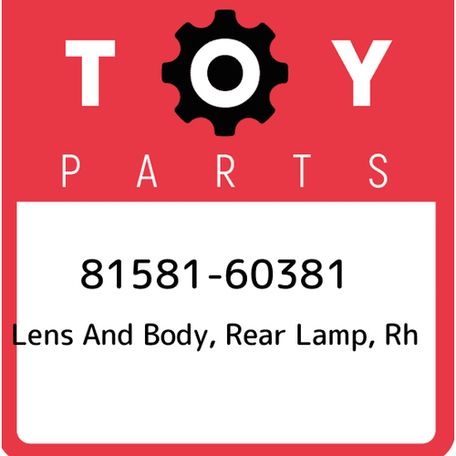 81581-60381 Toyota Lens and body, rear lamp, rh 8158160381, New Genuine ...
