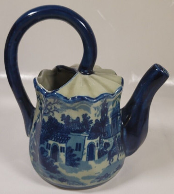 Flo Blue Victoria Ironstone Pottery Teapot Watering Can Style Teapot 8 ...