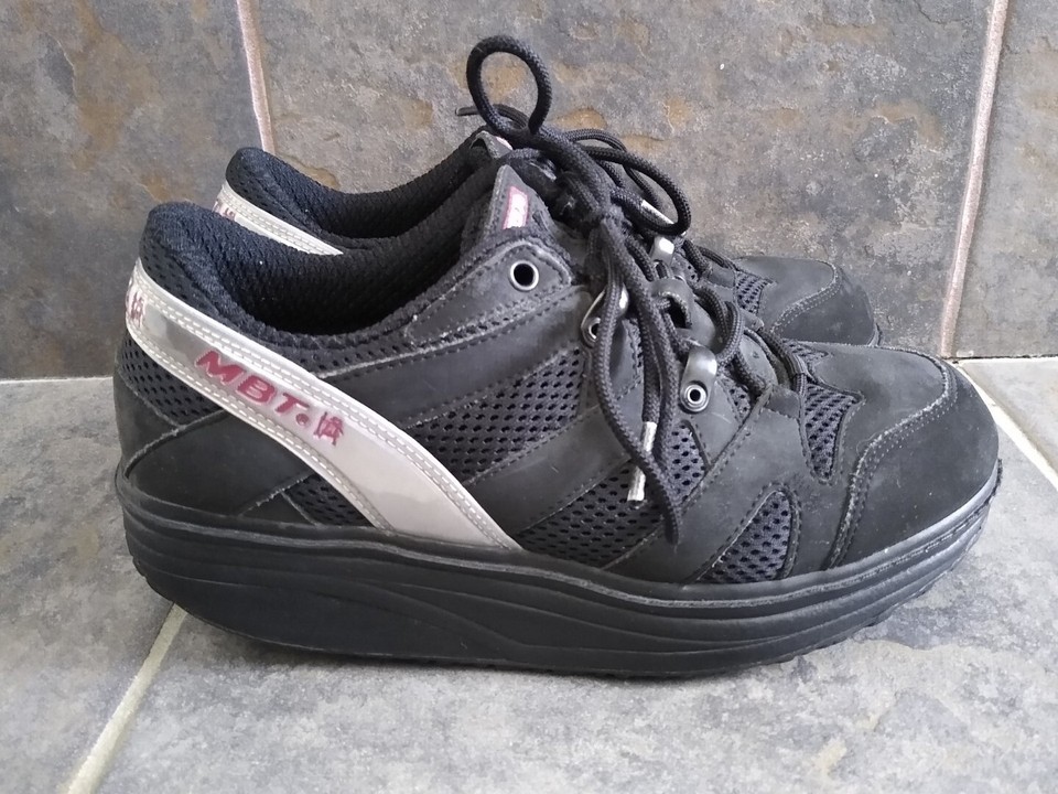 MBT Sport 04 Rocker Toning Walking Shoes Black/Silver US 5.5 | eBay