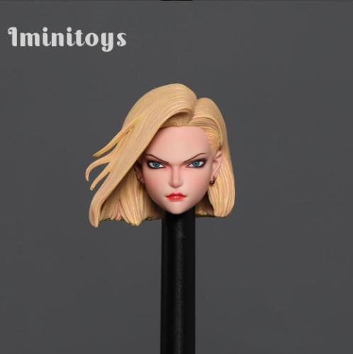 Iminitoys 1/12 M004A Android 18 Anime Girl Head Sculpt Carved For 6 ...