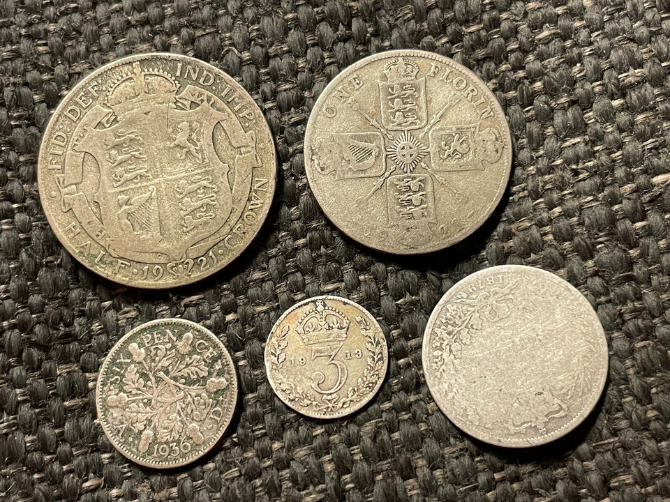 GREAT BRITAIN Silver Lot Of 5, Thruppence To Half Crown. | eBay