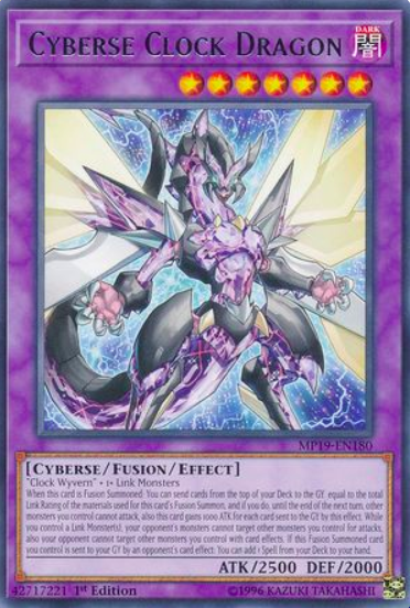 1X NM Cyberse Clock Dragon - MP19-EN180 - Rare 1st Edition yugioh | eBay