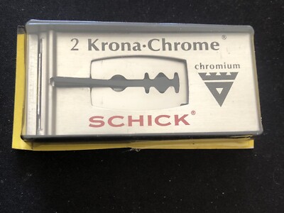 Schick Krona Chrome Super Chromium Double Edge Razor Blades NOS Vintage ...