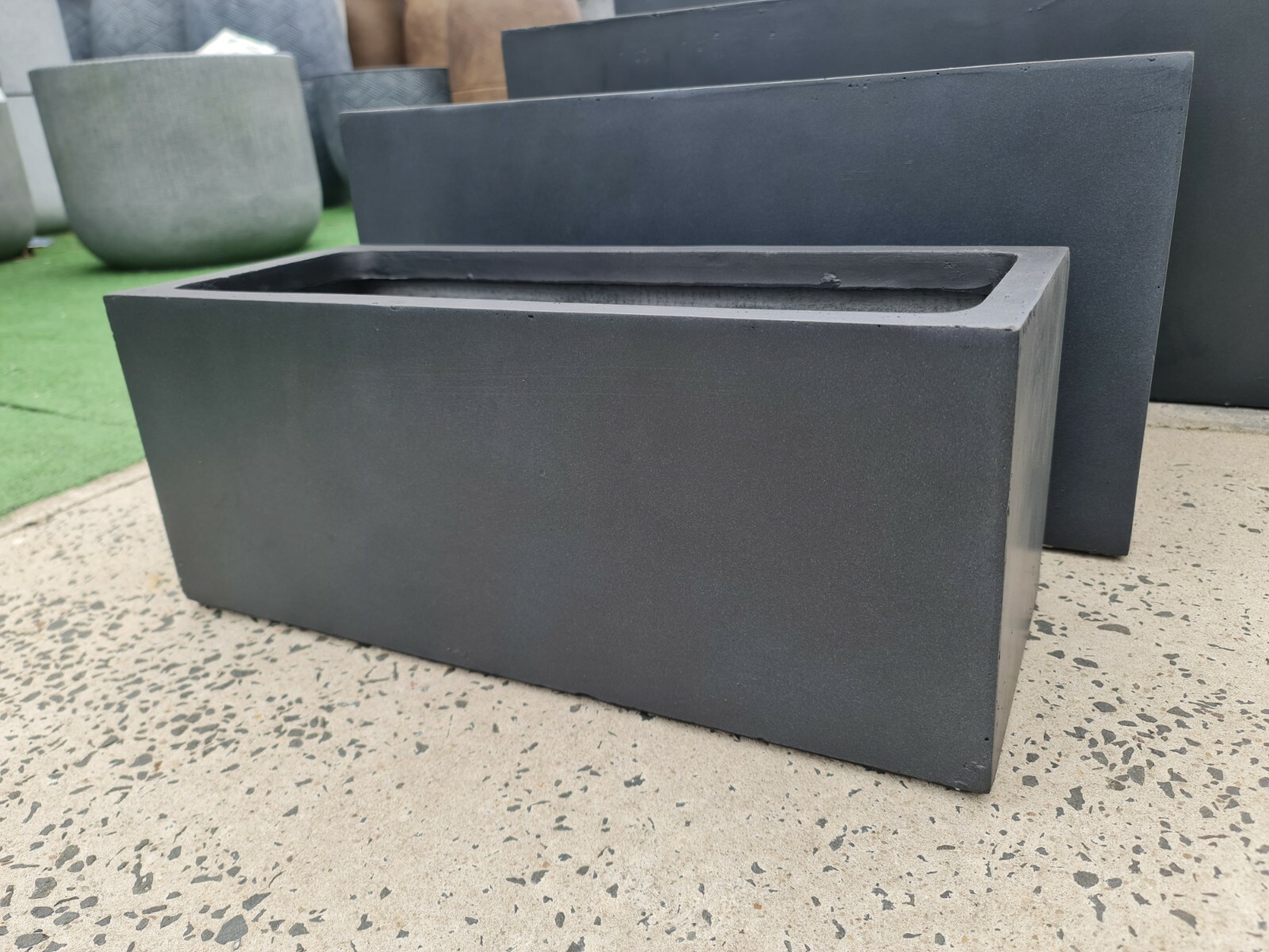 Outdoor Garden Patio Planter Pot Rectangle Large Trough Elliot Asher Java | eBay Australia