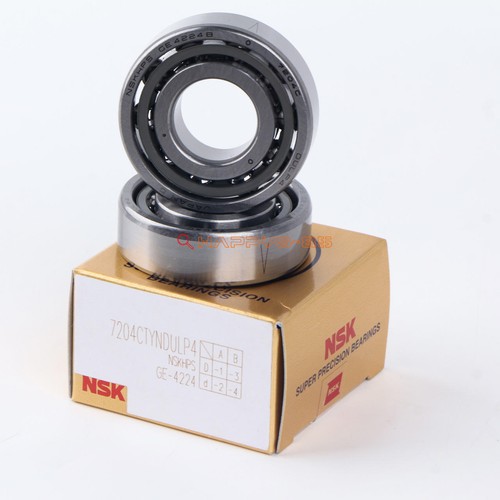 NSK 7204CTYNDULP4 Matched Pair (Set of 2) Angular Contact Ball Bearing ...