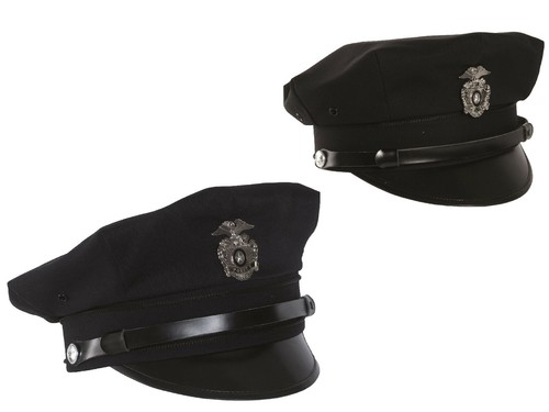 US Police Officer Visor Hat With Badge Wool Blend Cop Hat | eBay UK