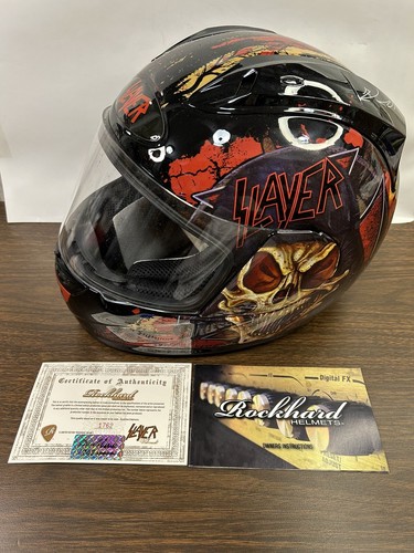 Slayer Autographed Rockhard Helmet Large | eBay