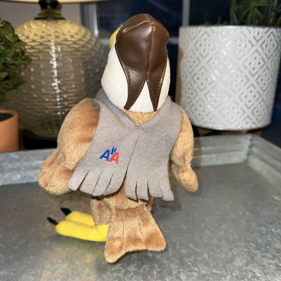American Airlines Eagle Plush Stuffed Mascot Logo Aviator Flyer Pilot ...
