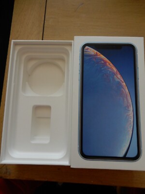 EMPTY BOX ONLY Apple iPhone XR BLUE 128Gb Box | eBay