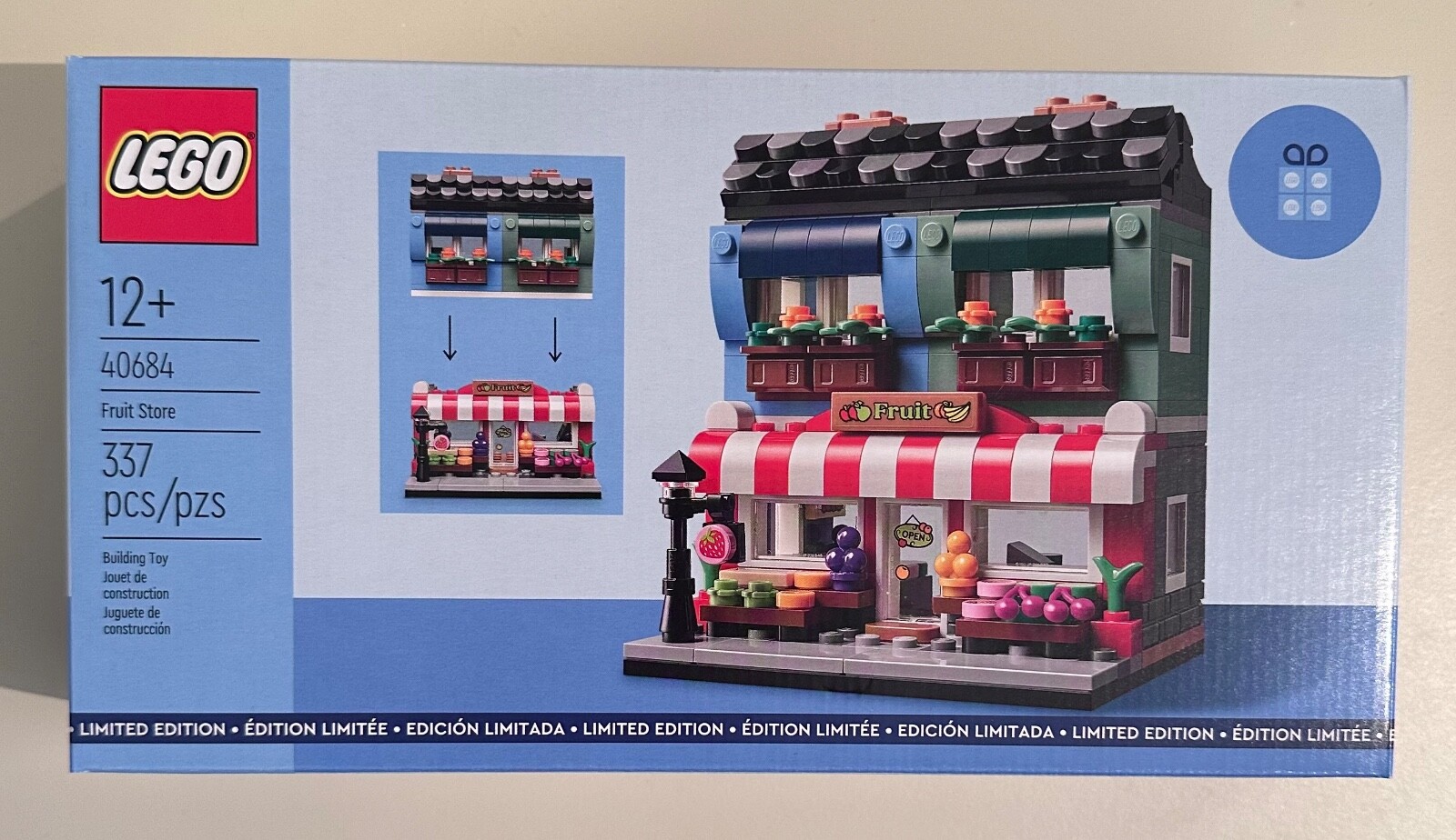 NIB LEGO Limited Edition 40684 Fruit Store Building Kit 337 Pieces Toy ...