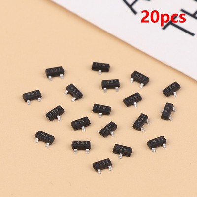20pcs TL431 0.5% Precision Chip Transistor SOT-23 CJ431 Electronic ...