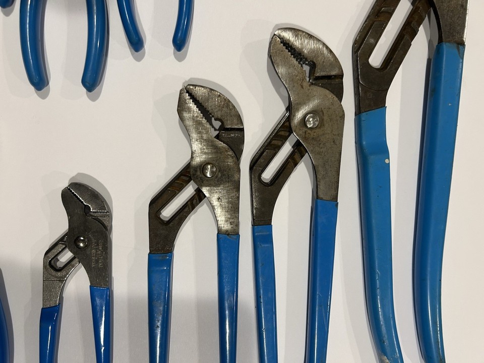 Lot Of 10 Channellock Pliers 460, 440, 430, 426, 718, 209, 528, 436 ...