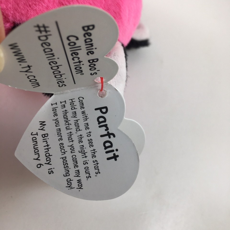 SET of 2 Ty Beanie Boos Valentines Day PARFAIT Fox & TORTE Turtle 6 ...