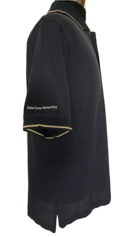 Cisco Polo Shirt Mens Medium M Blue Tan Cotton Data Center Networking ...