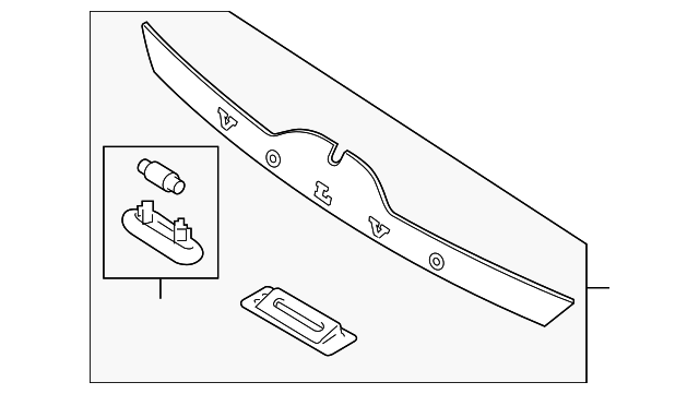 Volvo OEM 15-16 V60 Liftgate Tailgate Hatch-handle 31440807 for sale ...