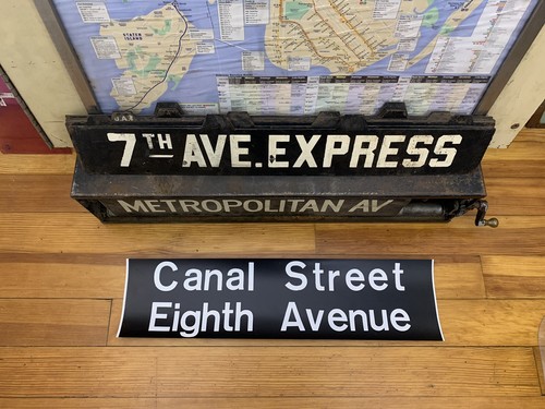 NY NYC SUBWAY ROLL SIGN R10 BMT EIGHTH AVE CANAL STREET CHINATOWN TIMES ...