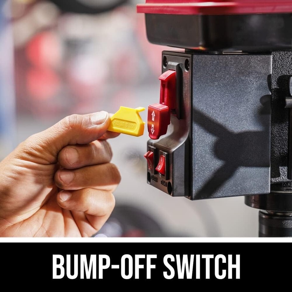 6.2 Amp 10 In. 5-Speed Benchtop Drill Press with Laser Alignment & Work ...