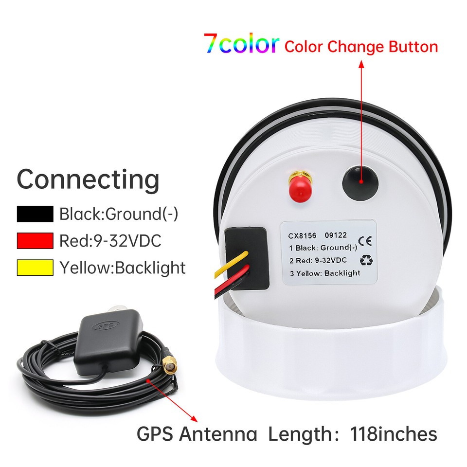 85mm Waterproof GPS Speedometer 0-120MPH Digital Gauge for Motorcycle ...