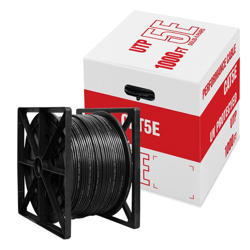 Cat5E Cable 1000Ft Outdoor，24Awg 4 Pair Solid Bare Copper Conductor ...