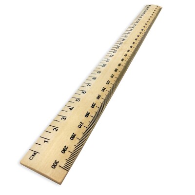OMG Wooden Ruler 30cm/300mm - Large Measuring Rulers - Home/Office ...