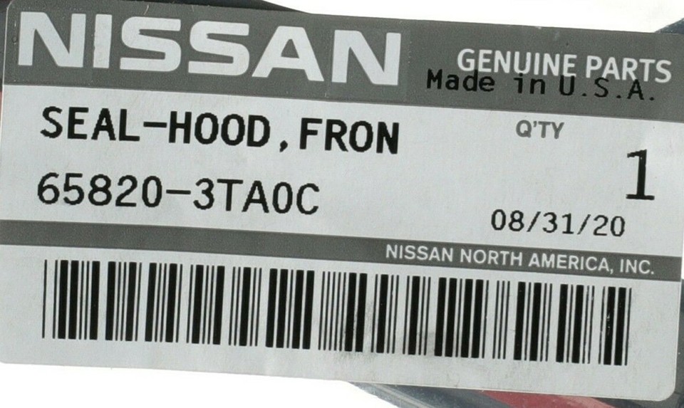 OEM NEW Genuine Nissan 2013-2016 Altima Right Front Hood Seal Trim ...