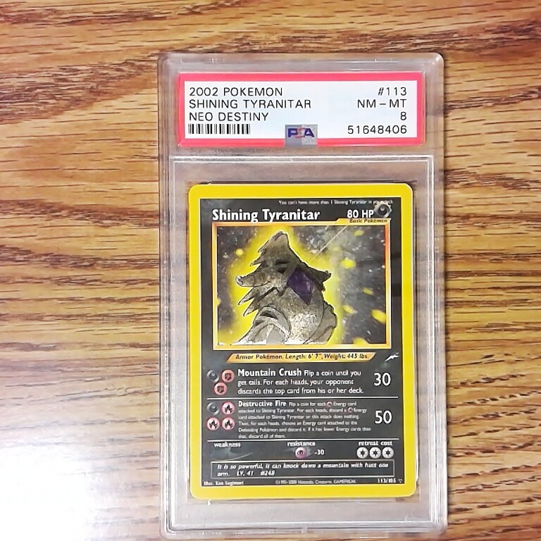 Shining Tyranitar 113/105 NEO DESTINY Graded Pokemon Card - PSA 8 | eBay