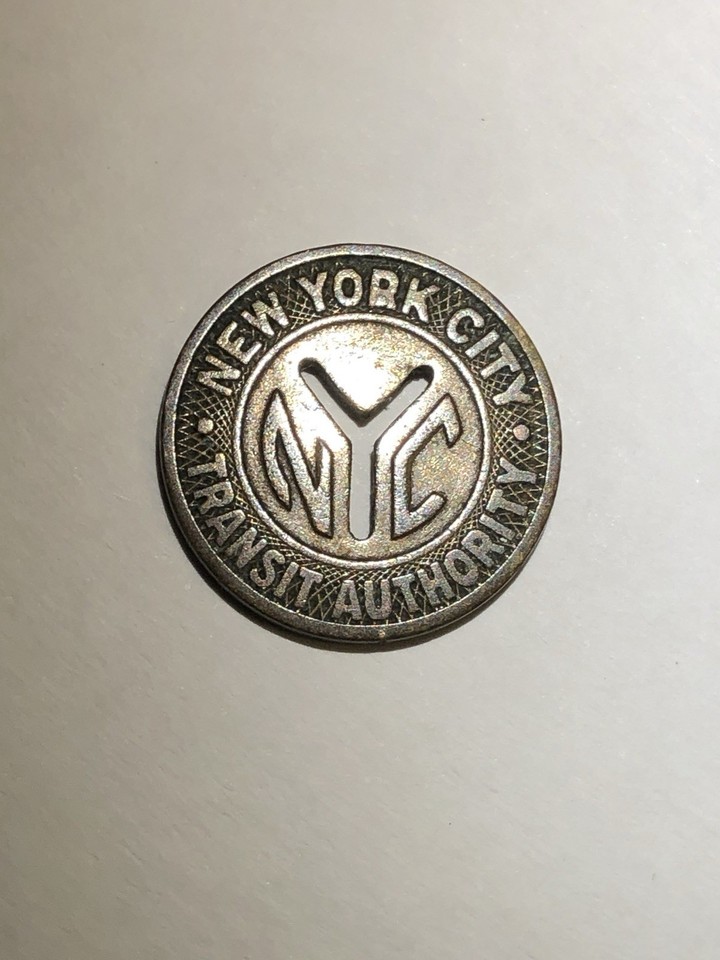 Vintage 1953 New York City NYC Subway Bus MTA Token Small "Y" Cut Out ...