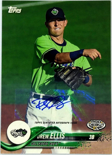 DREW ELLIS 2018 Topps Pro Debut #87 AUTO Prospect Hops/Diamondbacks | eBay