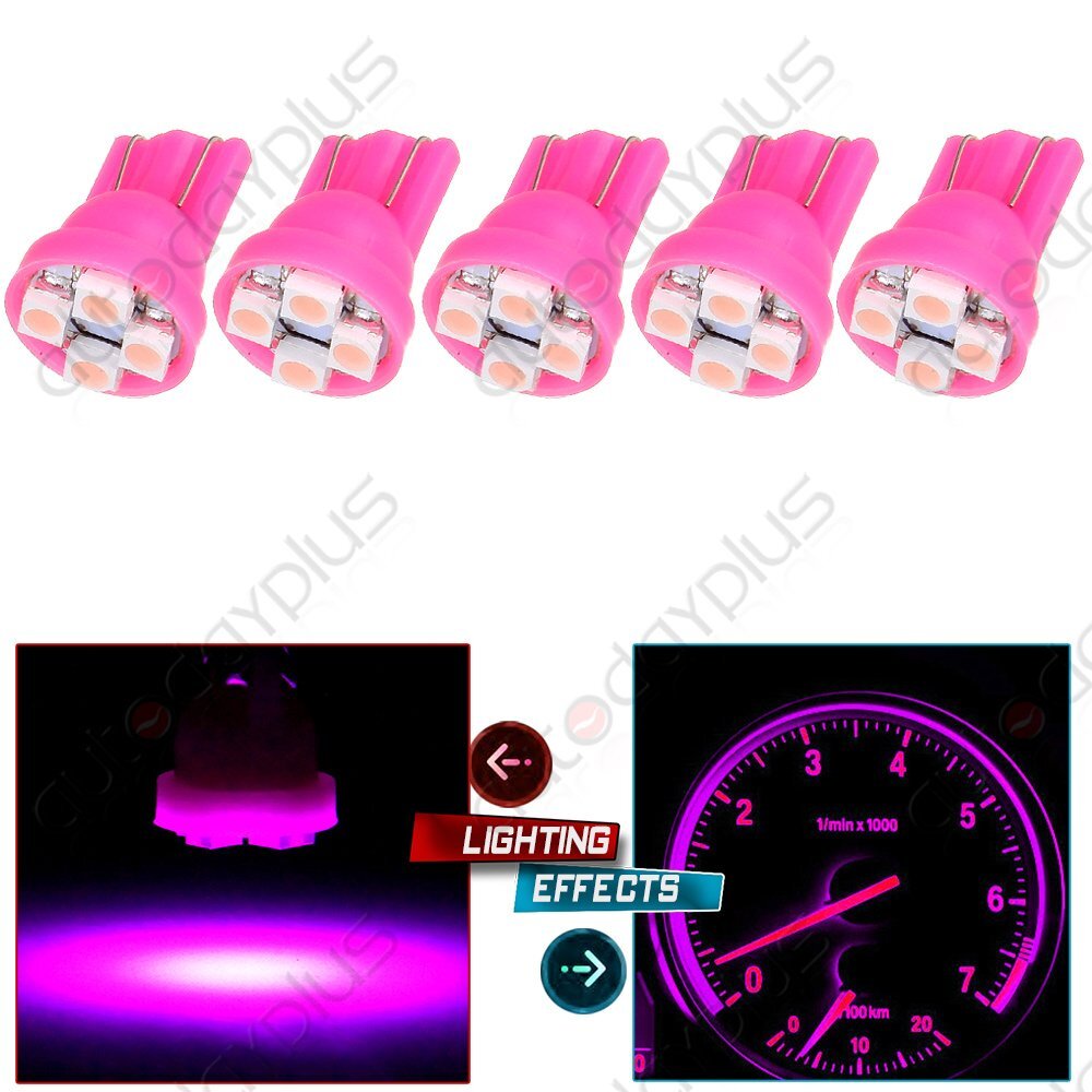 5 T10 194 Purple/Pink 3528-SMD LED Bulb Lisense Light For CHEV Cadillac ...