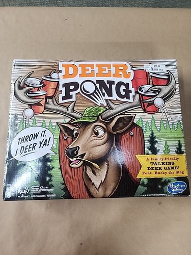 Deer Pong Game, Features Talking Deer Head and Music, With 6 Party Cups ...