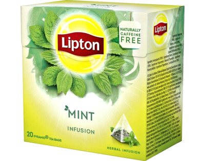 3X LIPTON TEA MINT - 20 PYRAMID TEABAGS - SEALED BOX - HERBAL INFUSION ...