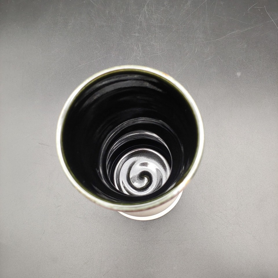 Handmade Signed Art Pottery Vase - 6" White Blue Purple Red Drip Glaze ...