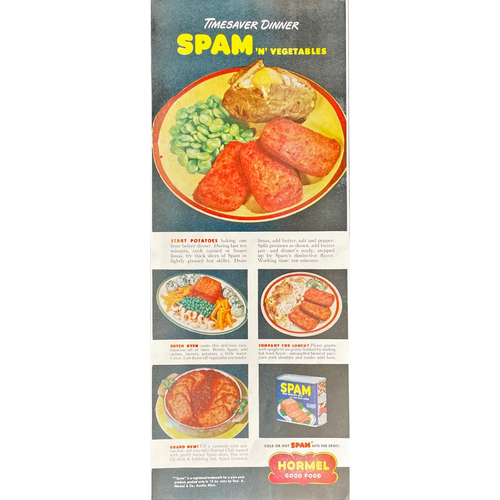 Spam by Hormel Vintage Print Ad 1947 Retro Food Recipes Ad MCM Spam ...