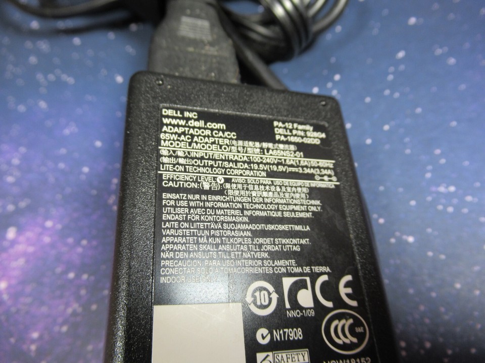 OEM Dell Laptop AC Adapter Charger 65 Watt 19.5v 3.34a LA65NS2-01 ...
