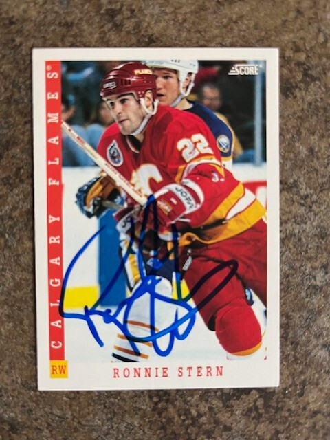 signed in person RONNIE STERN NHL Calgary Flames SCORE #409 1993-94 | eBay