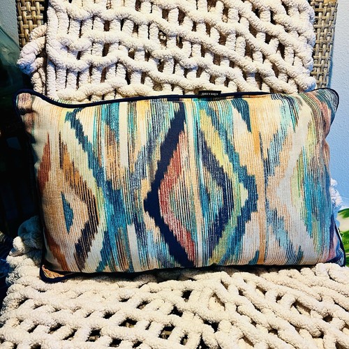 Allen + Roth Lumbar Pillow Andean Throw Indoor Outdoor Vibrant Pattern ...