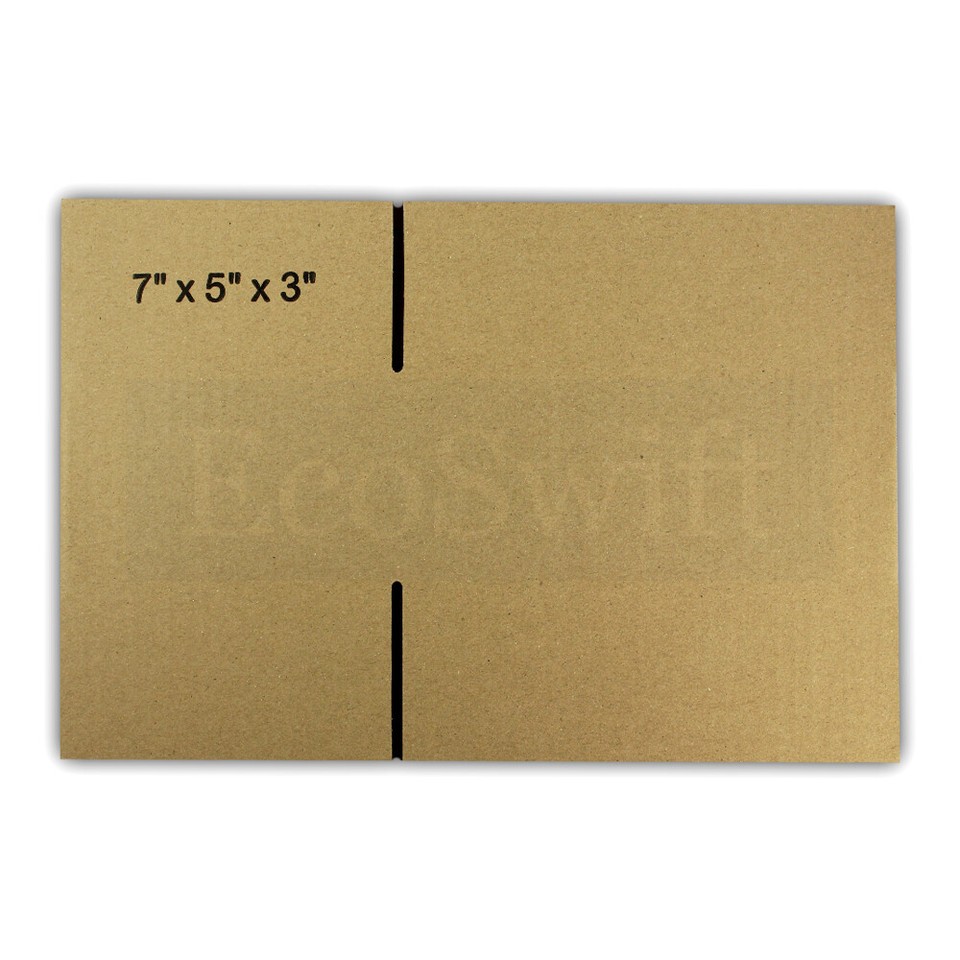 1-200 7x5x3 "EcoSwift" Cardboard Packing Mailing Shipping Corrugated ...