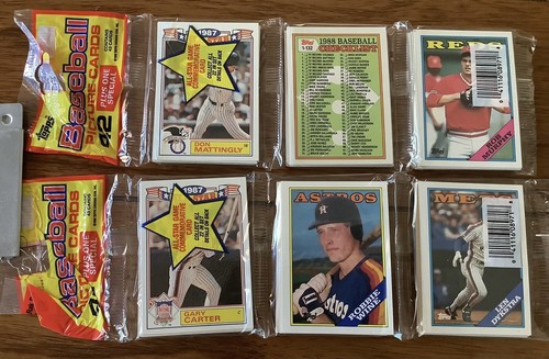 1988 Topps Baseball 2 Rack Packs Fresh Case 86 Cards Mattingly Carter ...
