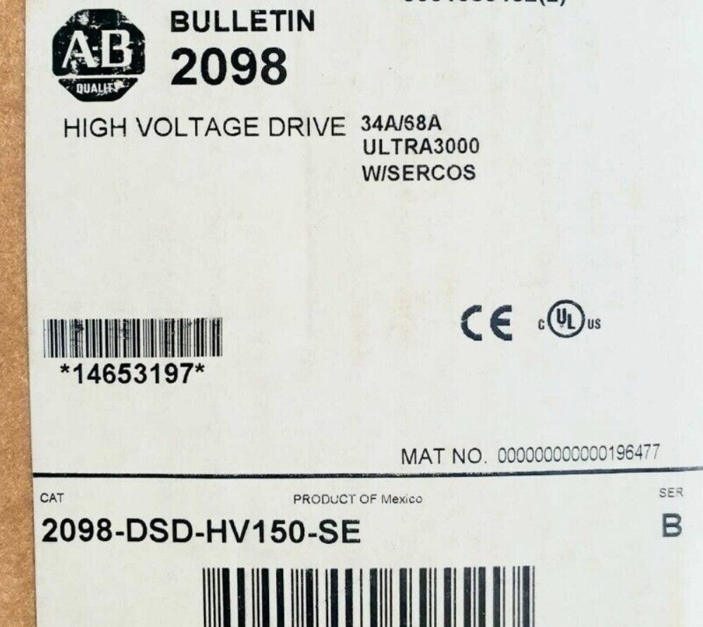 New Allen-Bradley 2098-DSD-HV150-SE 2098DSDHV150SE Servo Drive Free ...
