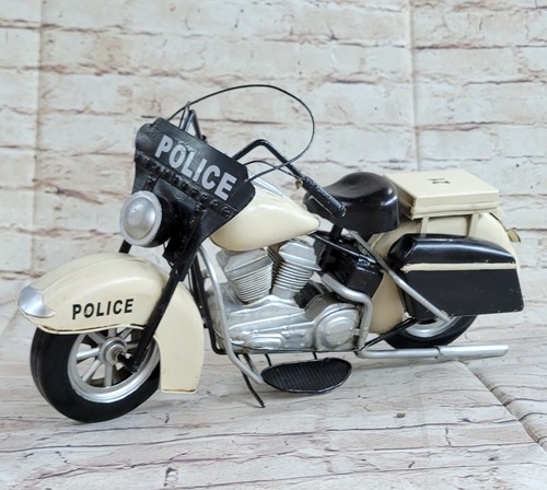 Metal retro Police Motorcycle Model for Home Decor, Policeman Gift ...