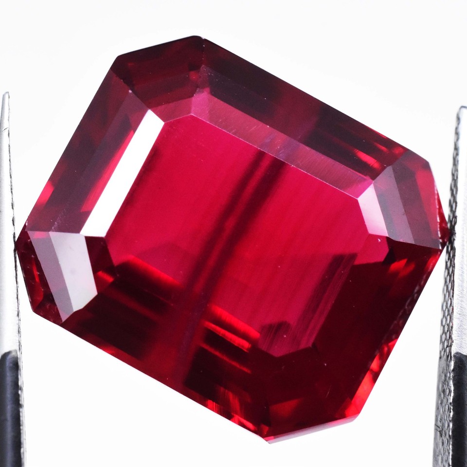 30.25 Ct Natural Red Ruby Radiant Cut Certified Rare Mogok Origin ...