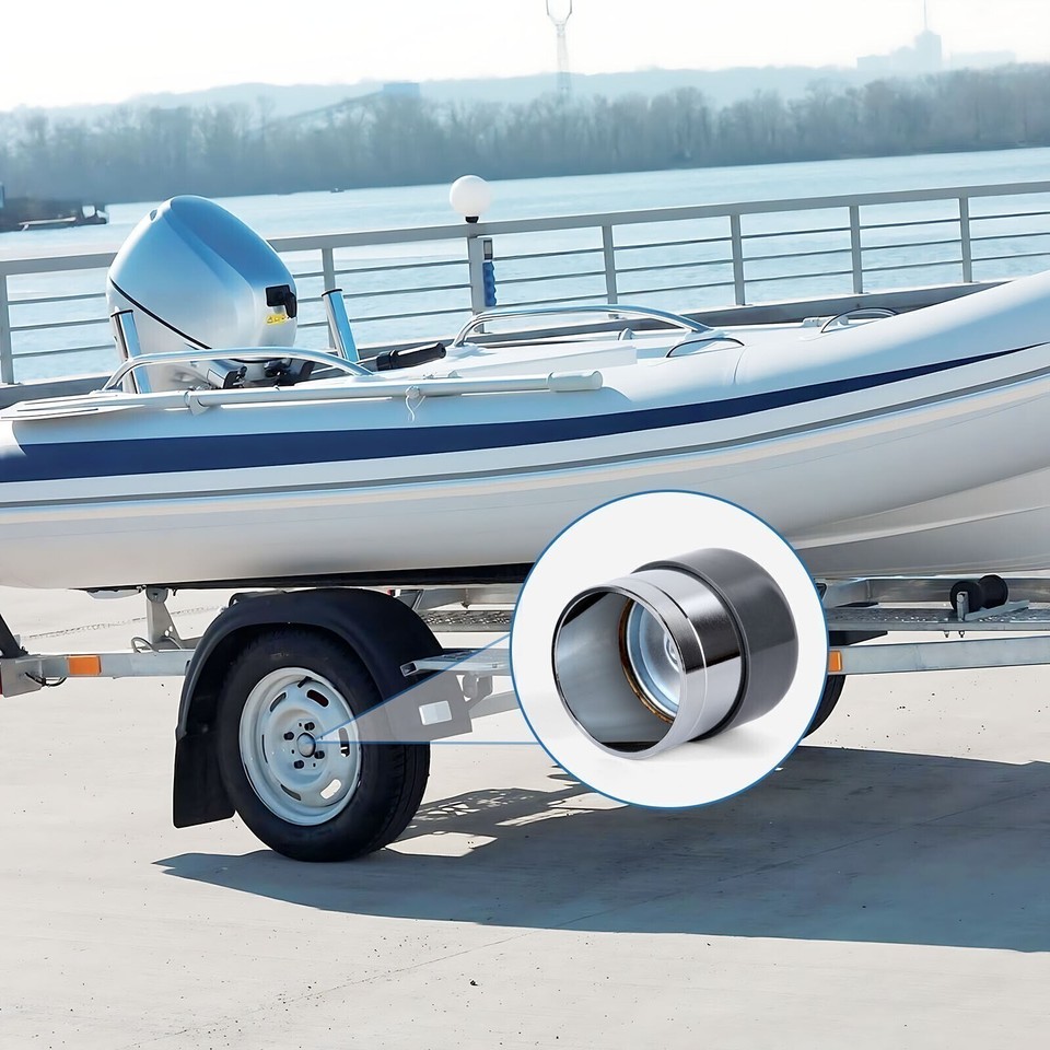 Pair 1.98 Inch Bearing Protectors Chromed with Protective Bras for ...